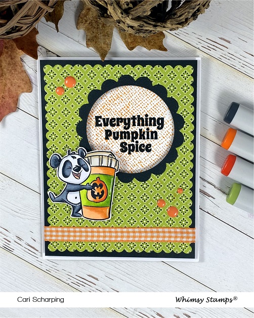 Pumpkin Latte Grande Please Handmade Card for Autumn