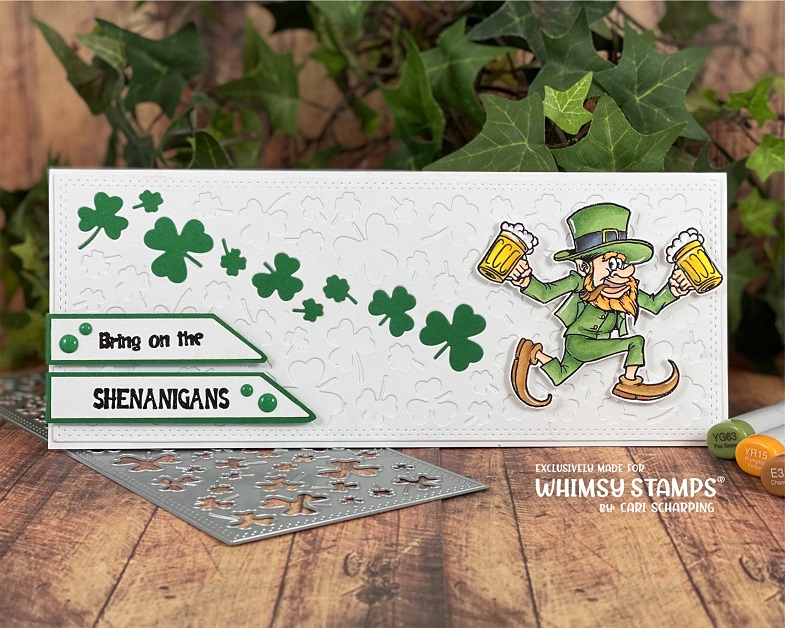 Shamrock Shenanigans Handmade St. Patrick's Day Card