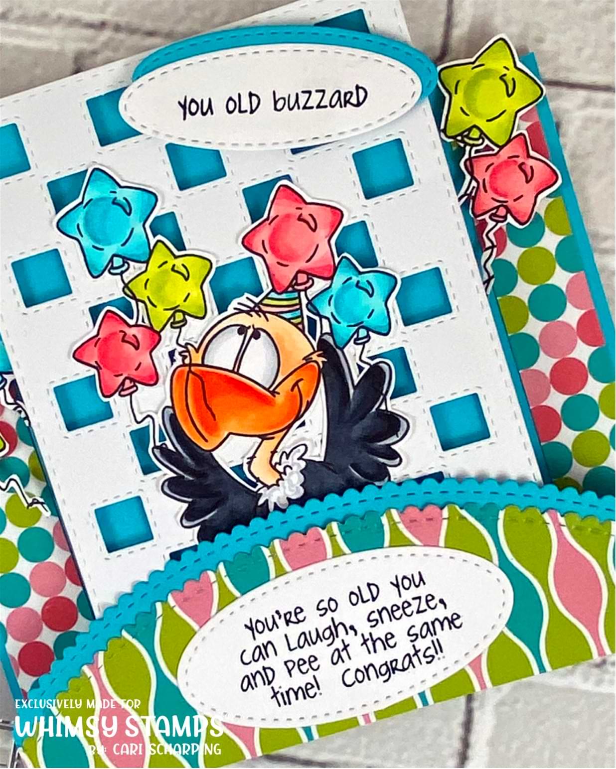 Congrats! You Ol' Buzzard Handmade Birthday Card