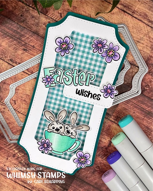 Just a Cup-ple of Bunnies Handmade Easter Card