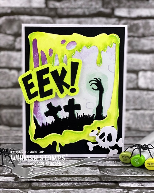 Boo! Eek! Yikes! Handmade Halloween Card