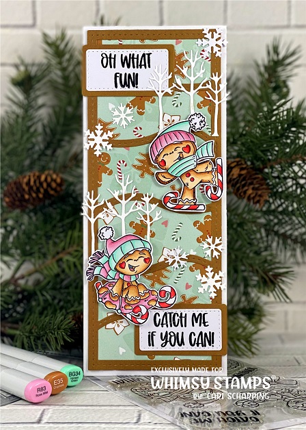 Gingerbread Fun Handcrafted Christmas Card