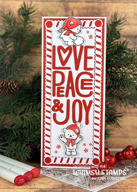 Better Than Care Bears Handcrafted Christmas Card