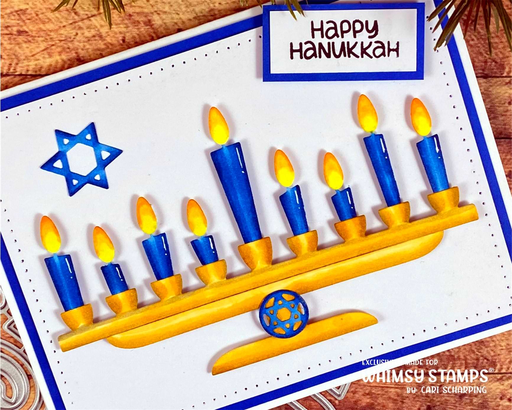 Celebrate the Festival of Lights Handmade Hanukkah Card