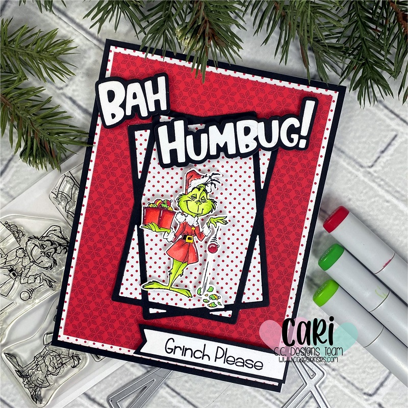 Bah Humbug Handcrafted Christmas Card