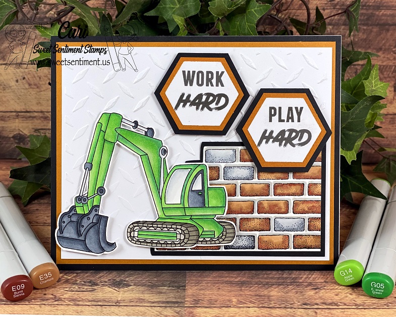 Work Hard Play Harder Handcrafted Card
