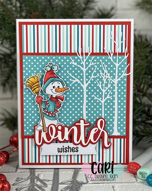 Warm Winter Wishes Handcrafted Christmas Card