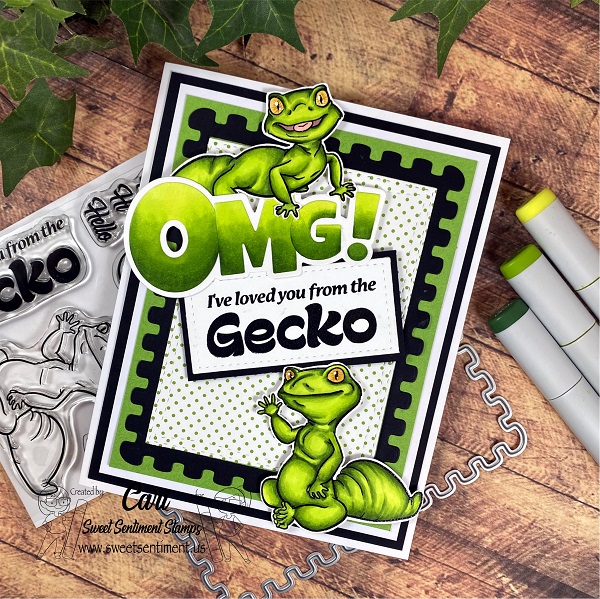You Had Me at Gecko Handcrafted Card