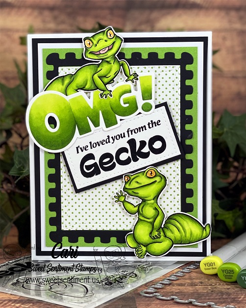 You Had Me at Gecko Handcrafted Card