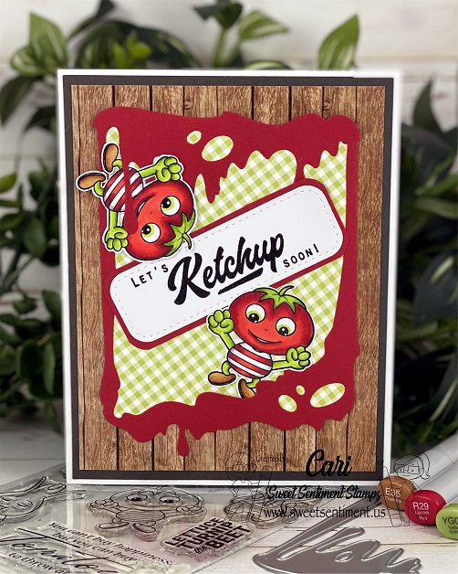 Let's Ketchup Soon! Handcrafted Card