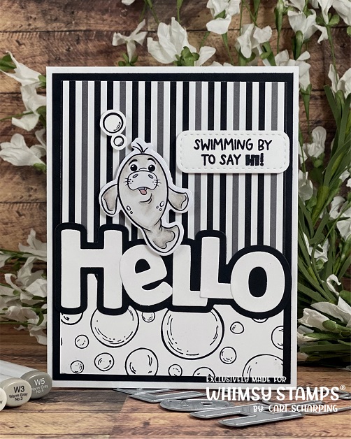 A Manatee Greeting Handcrafted Card