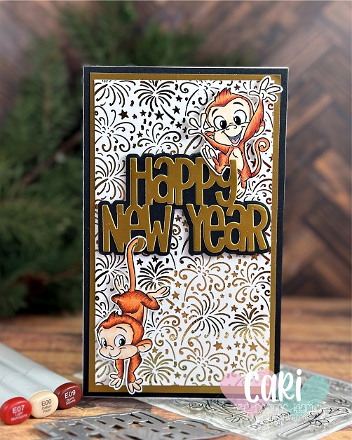 Happy New Year! Handcrafted Card