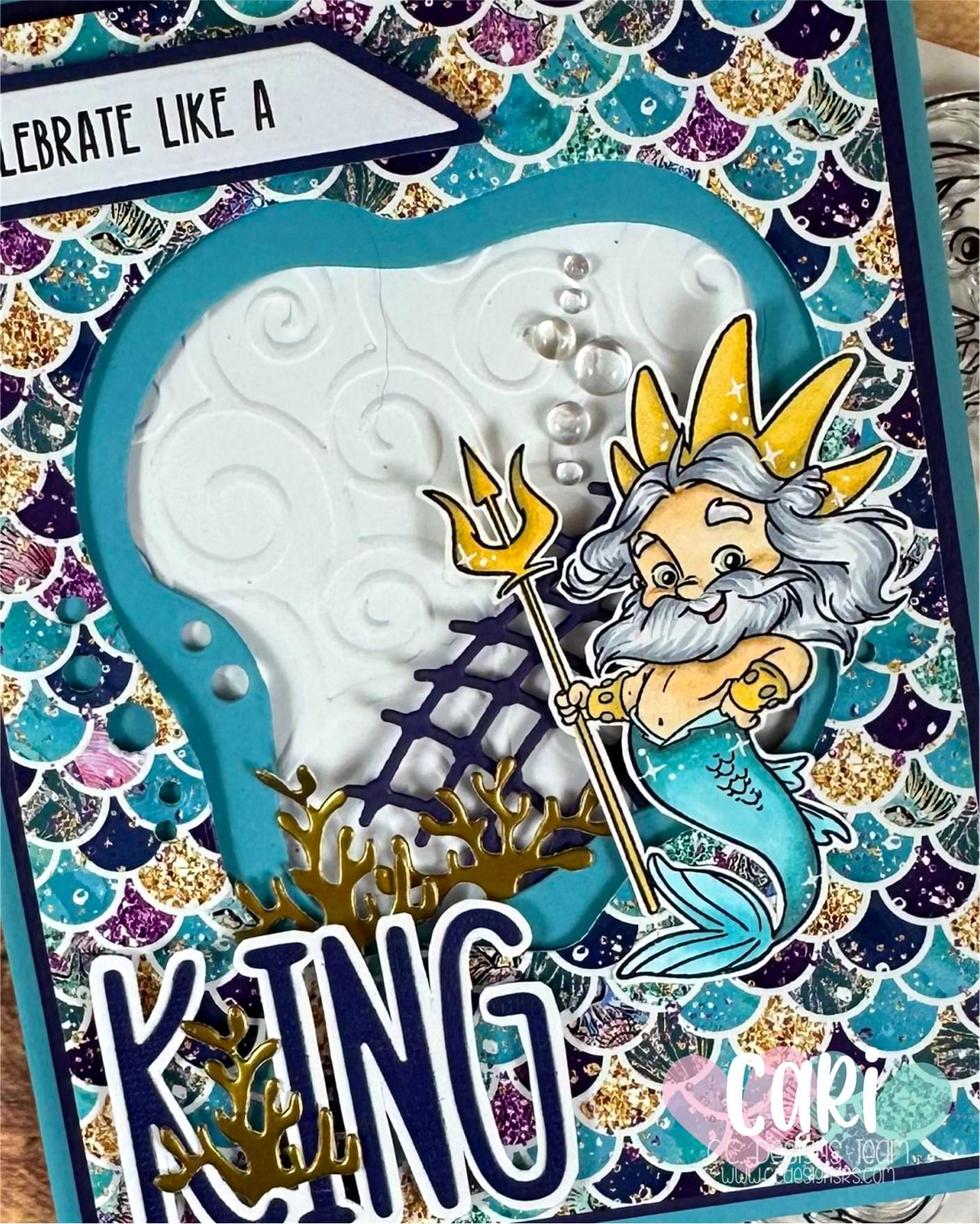 Celebrate Like a King Handcrafted Birtday Card