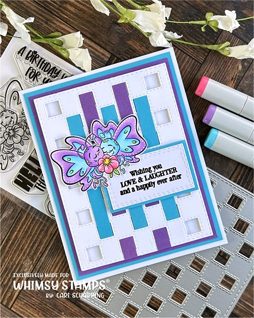 Fluttering Hearts Handcrafted Card