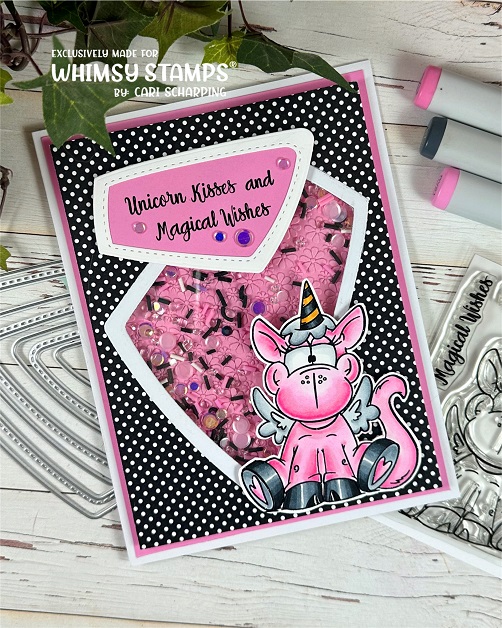 Unicorn Kisses and Magical Wishes Handcrafted Birthday Card