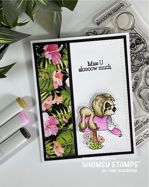 Missing You Sloooow Much Handcrafted Card