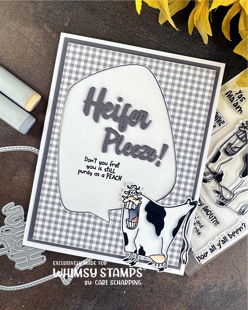 Heifer Please! Handcrafted Birthday Card