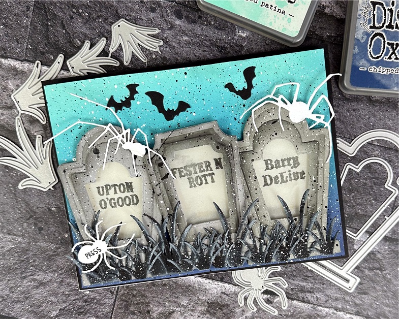 Party at the Cemetery! Handcrafted Halloween Card