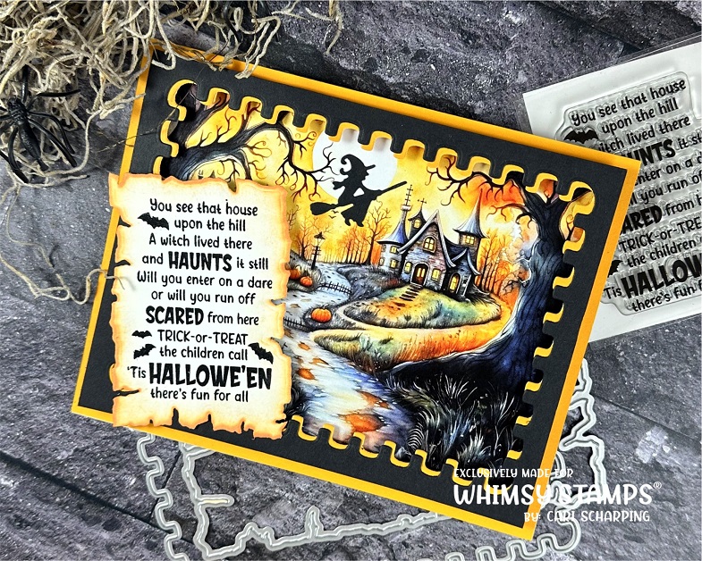 Wendy's Halloween Poem Handcrafted Halloween Card